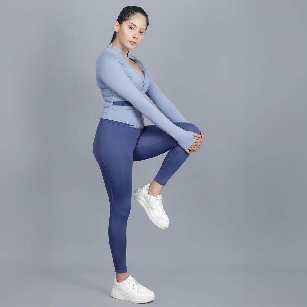 Chiclo Contrast Trim 3 Piece Workout Set For Women