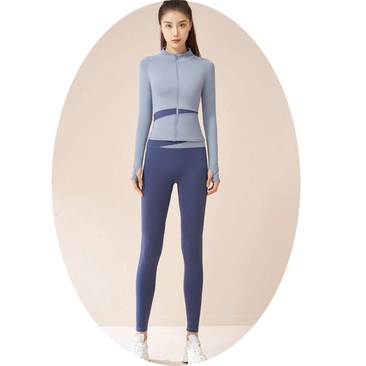 Chiclo Contrast Trim 3 Piece Workout Set For Women