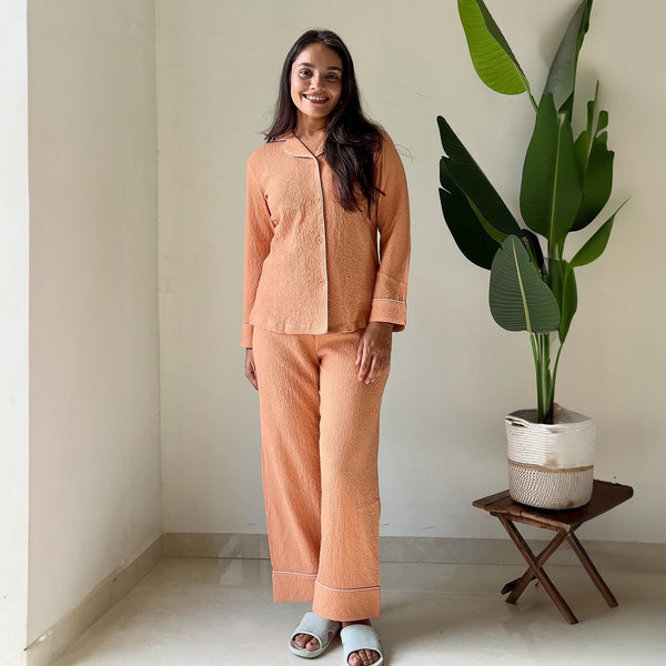 Chiclo Cotton Silk Co-ord Loungewear Set